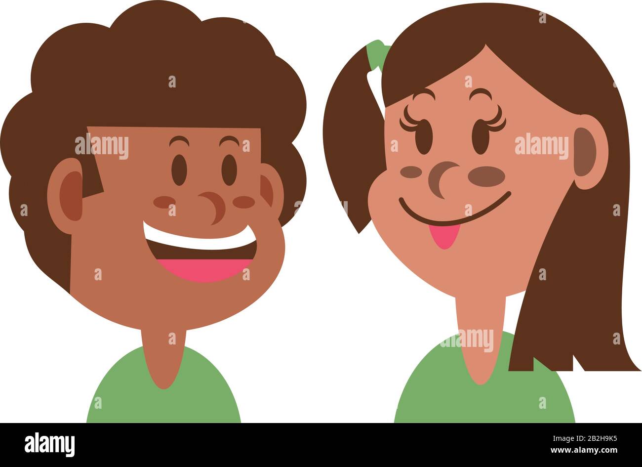 children smiling on white background vector illustration design Stock ...