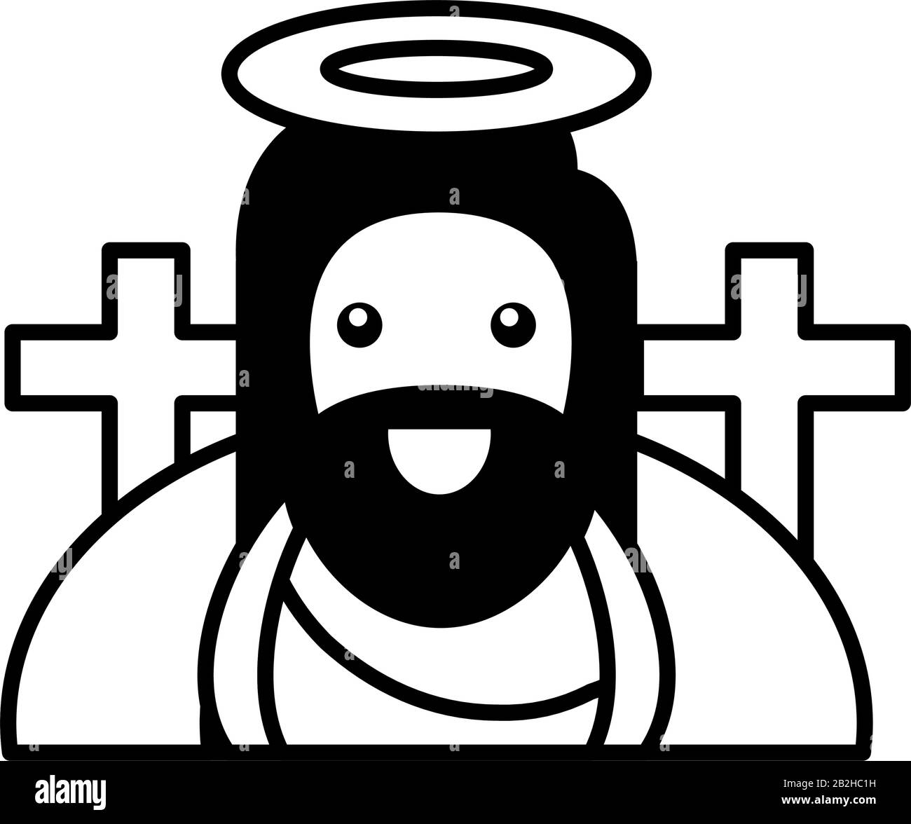 jesus christ religious symbol on white background vector illustration ...