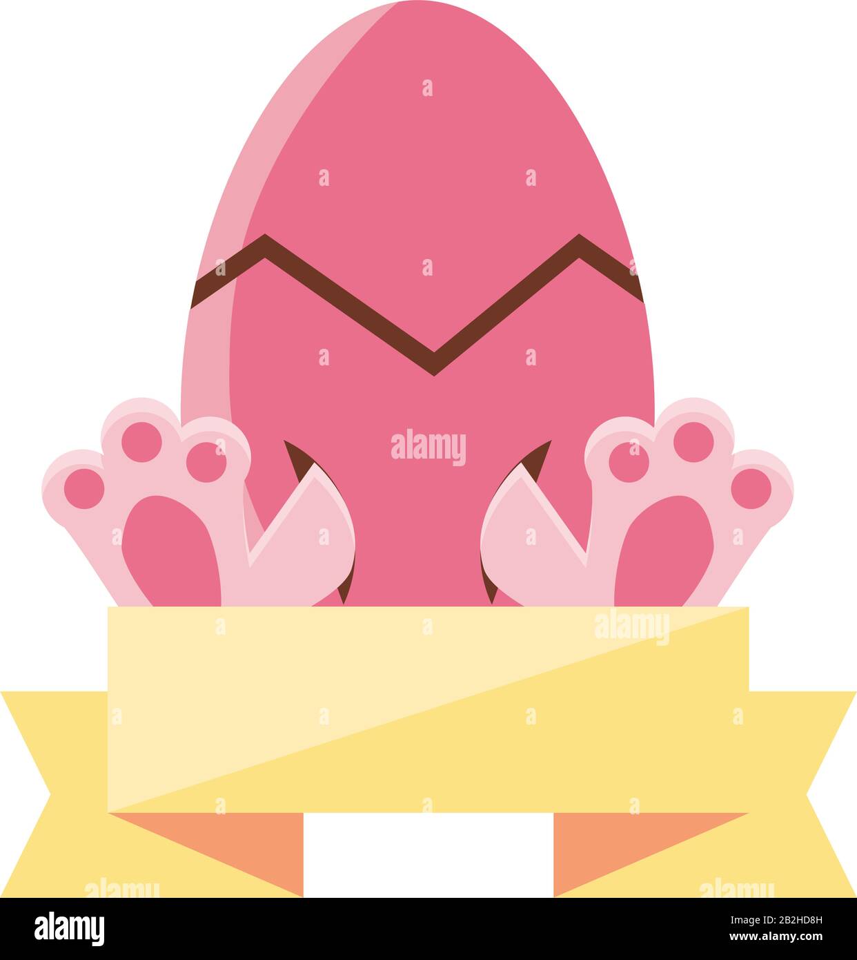 egg with rabbit legs on white background vector illustration design ...