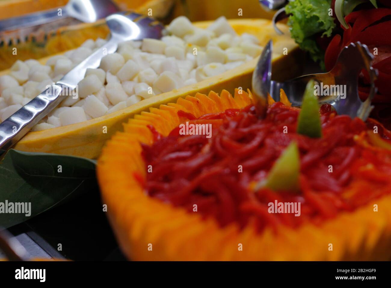Snacks and tasty morsels in a buffet Stock Photo - Alamy