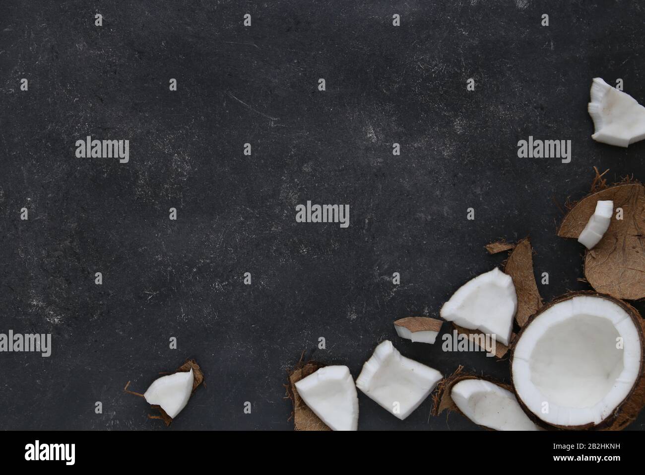 Piece coconut close up hi-res stock photography and images - Alamy