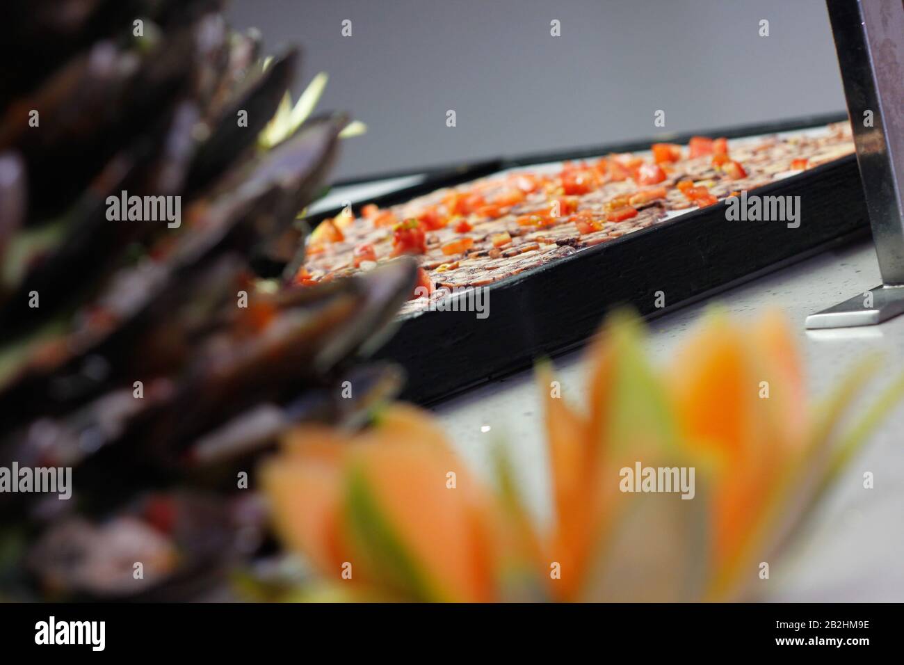 Snacks and tasty morsels in a buffet Stock Photo - Alamy
