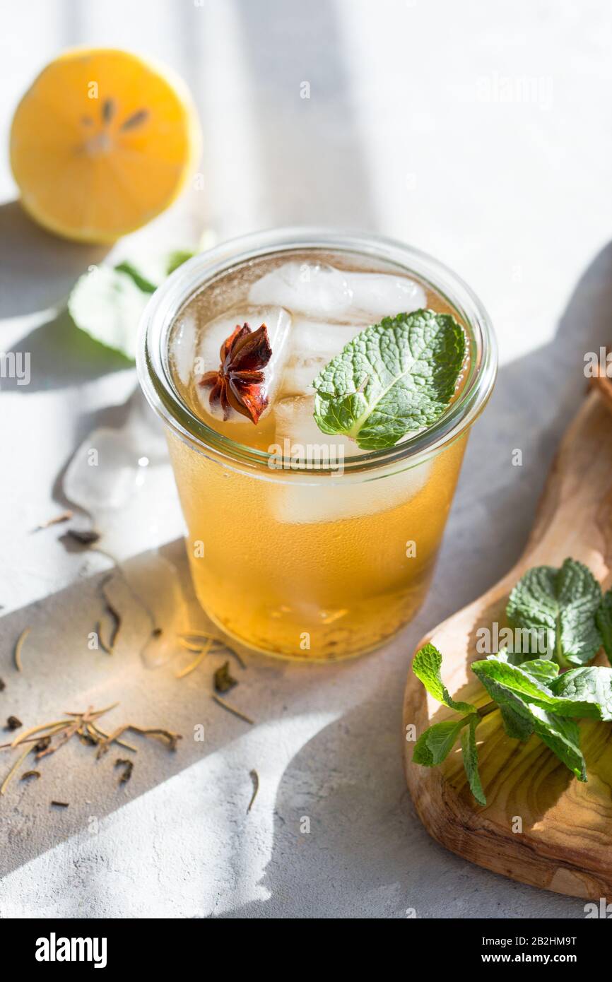 Green iced sport tea hi-res stock photography and images - Alamy