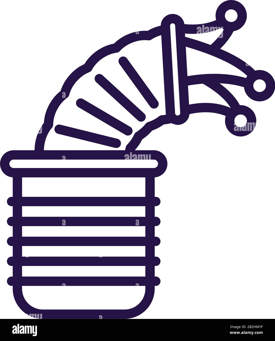 joke box with jester hat over white background, line style icon, vector ...