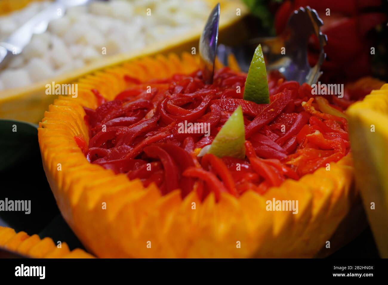 Snacks and tasty morsels in a buffet Stock Photo - Alamy