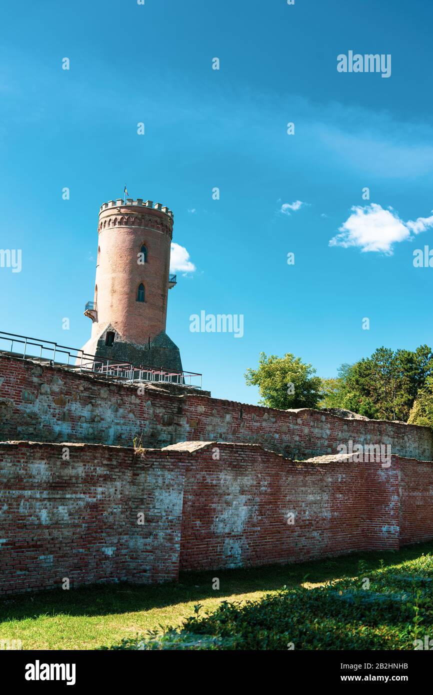 The Chindia Tower (Turnul Chindiei) and ruins of medieval old fortress ...