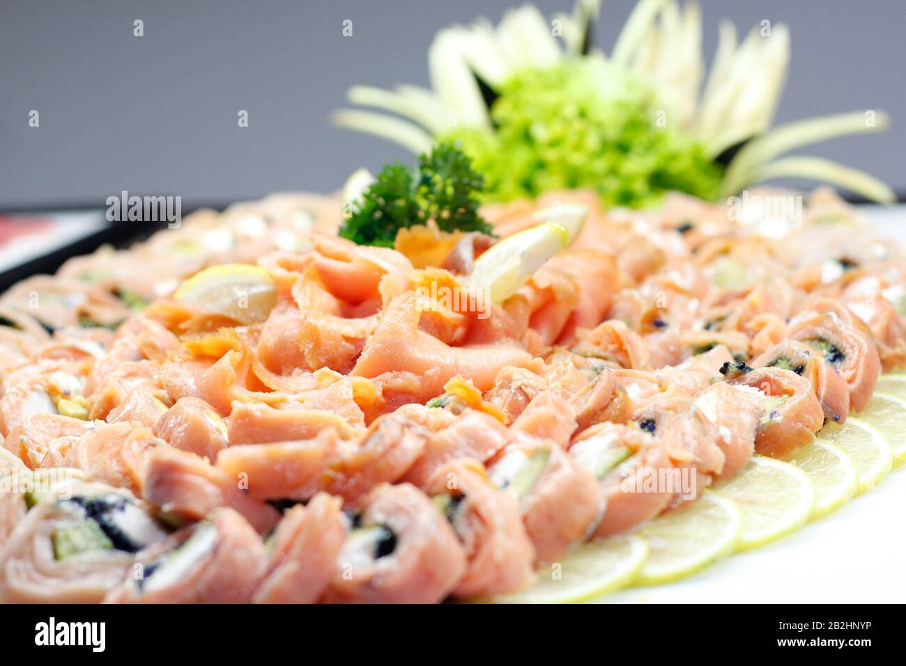 Snacks and tasty morsels in a buffet Stock Photo - Alamy