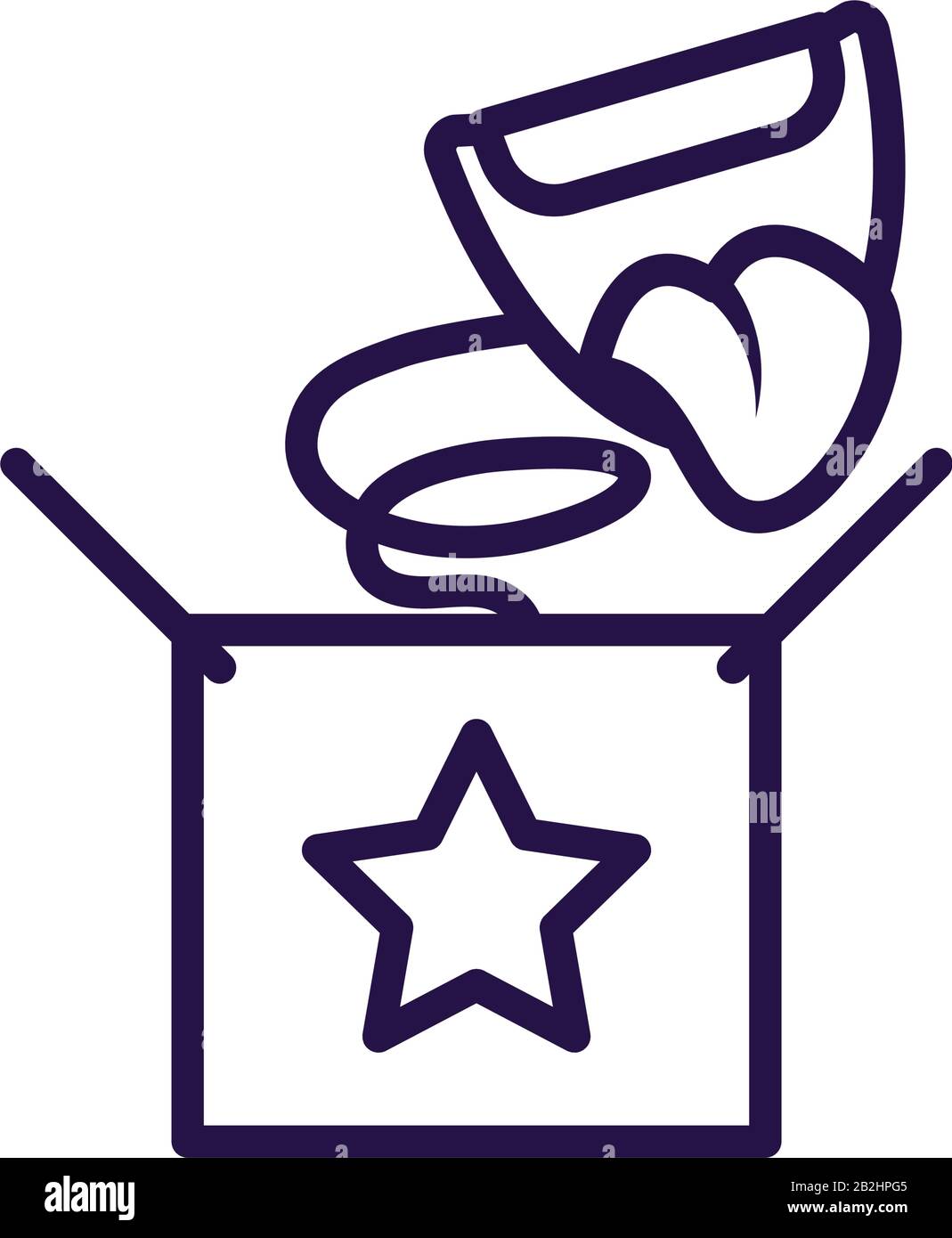 joke box with cartoon mouth laughing over white background, line style ...