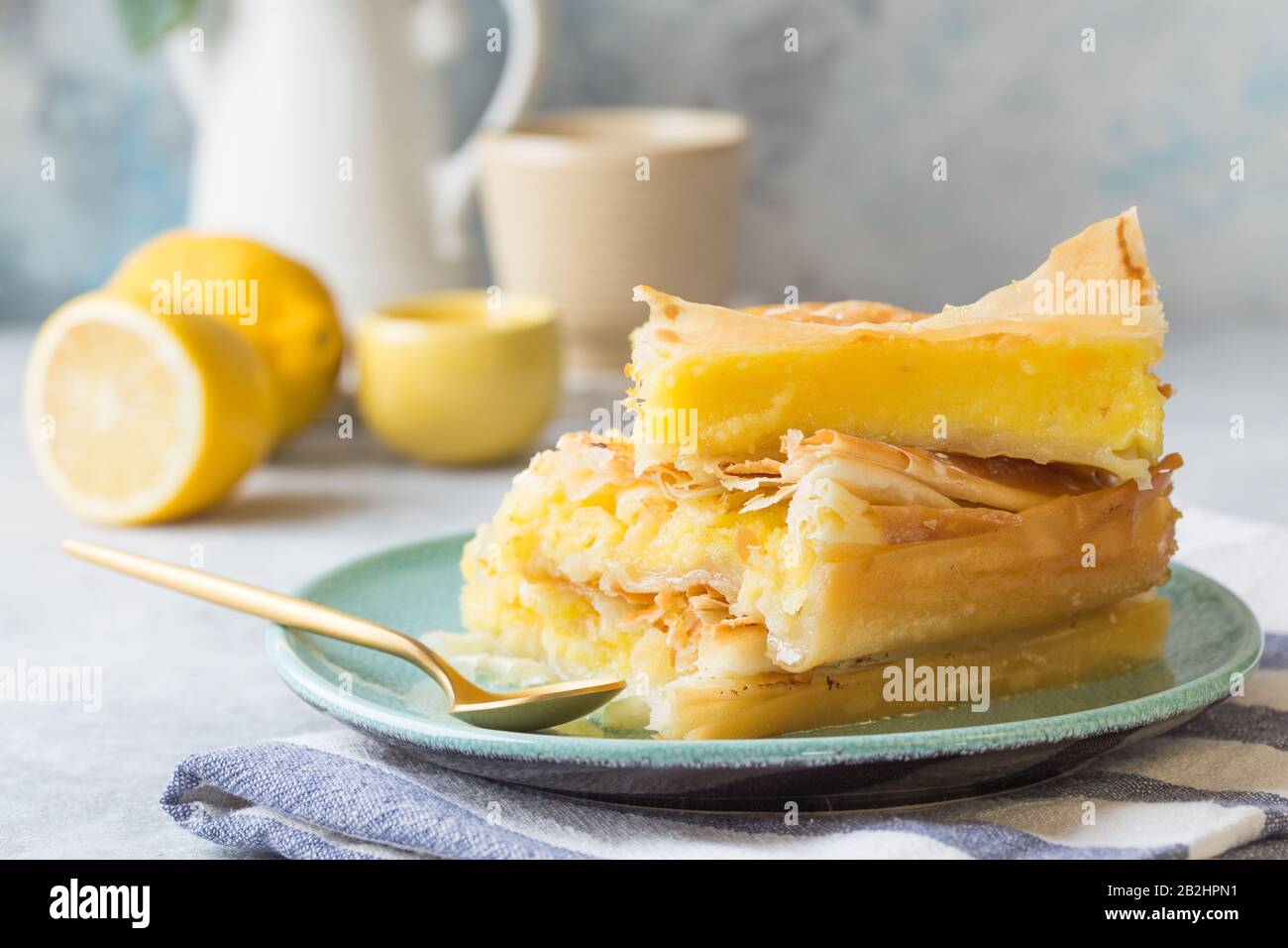 Traditional greek galaktoboureko hi-res stock photography and images ...