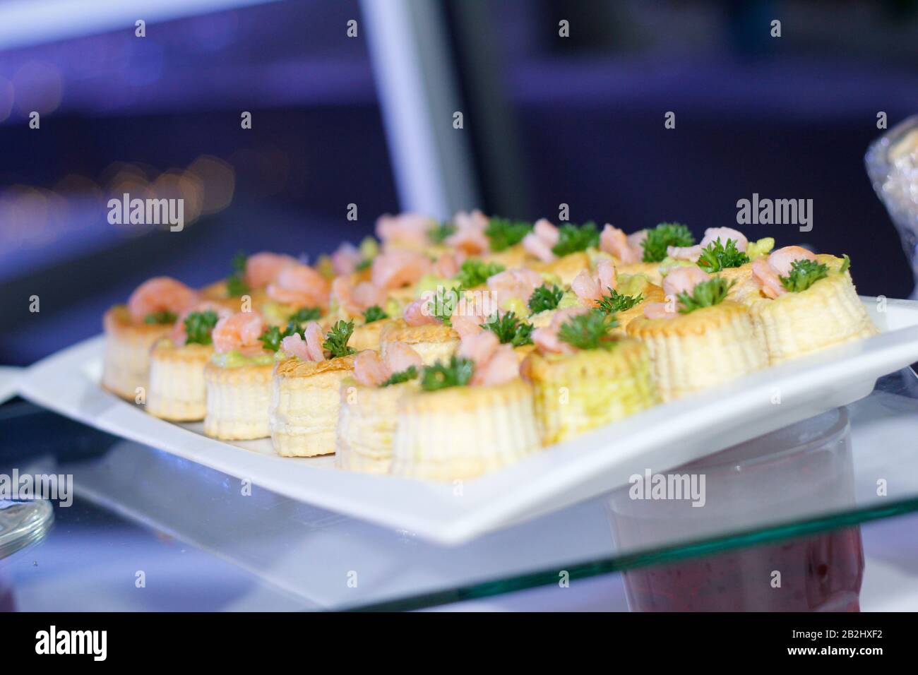 Snacks and tasty morsels in a buffet Stock Photo - Alamy