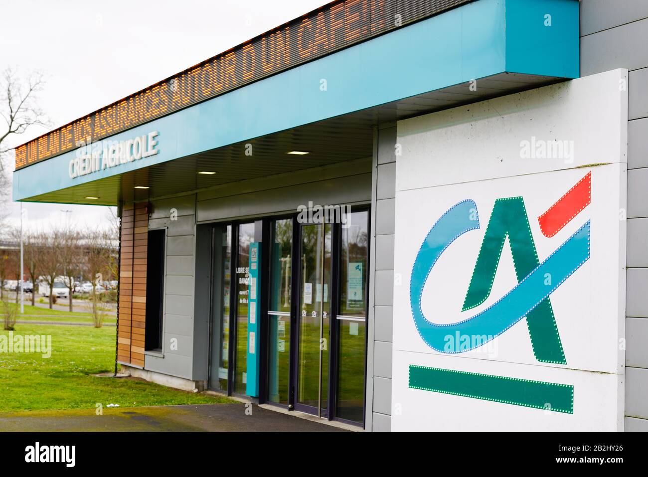 Bordeaux , Aquitaine / France - 02 20 2020 : ca credit agricole store ...