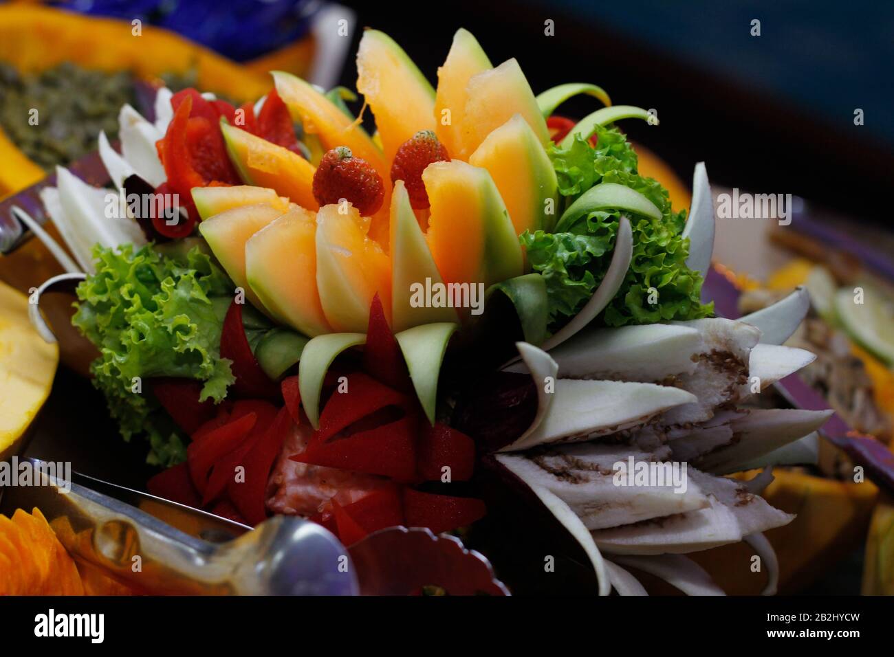 Snacks and tasty morsels in a buffet Stock Photo - Alamy