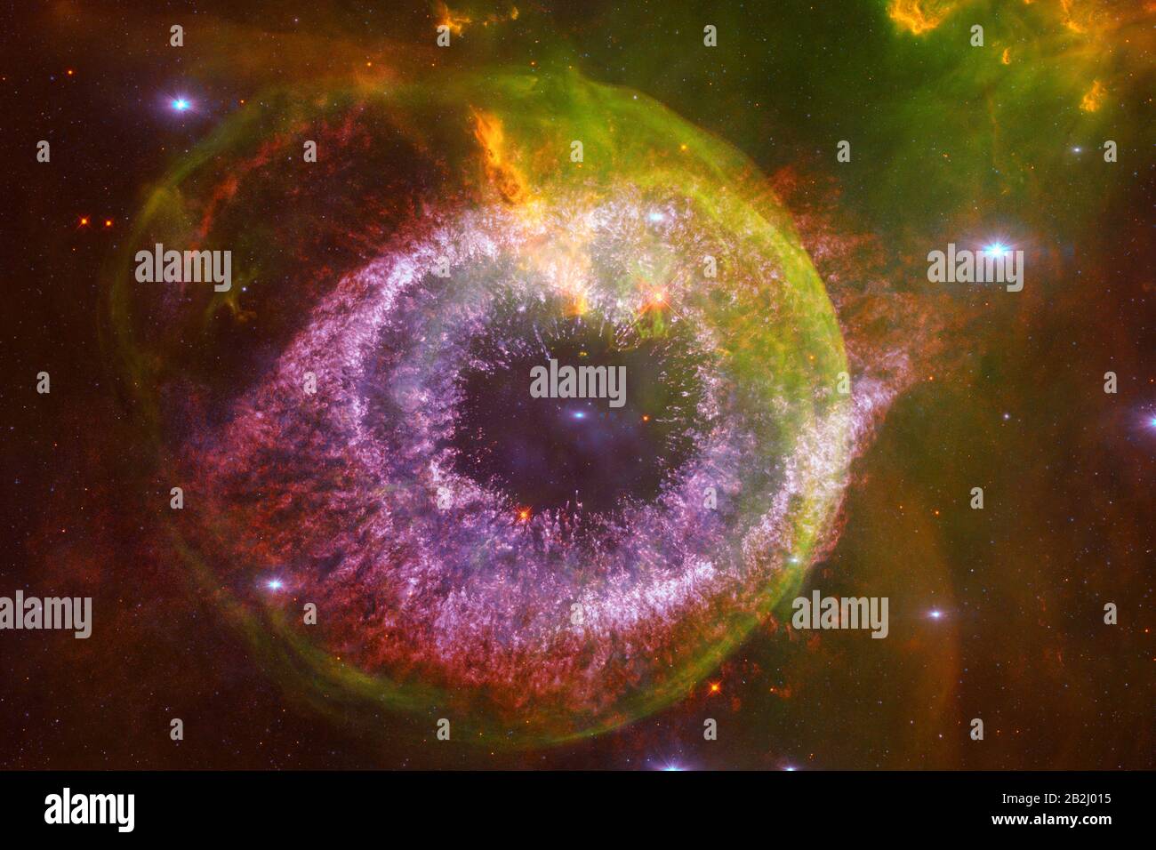 Universe scene with stars and galaxies in deep space showing the beauty ...