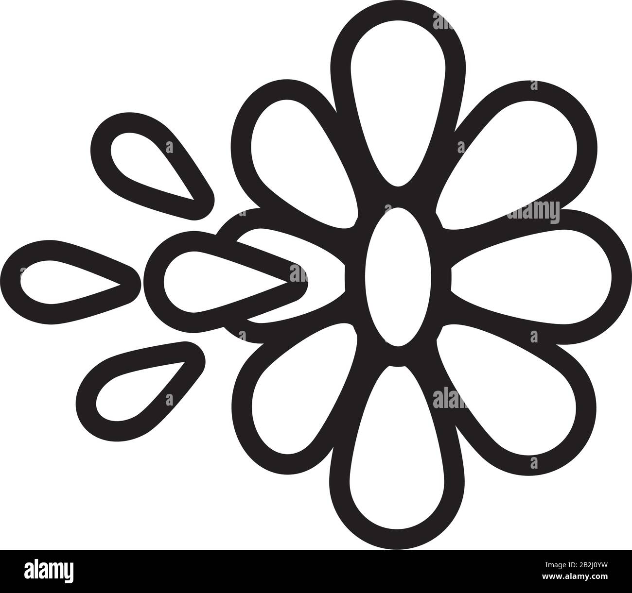 flower strip joke water april fools day line style Stock Vector Image ...