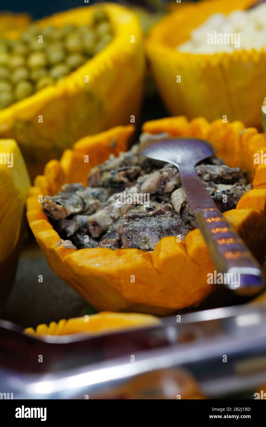 Snacks and tasty morsels in a buffet Stock Photo - Alamy