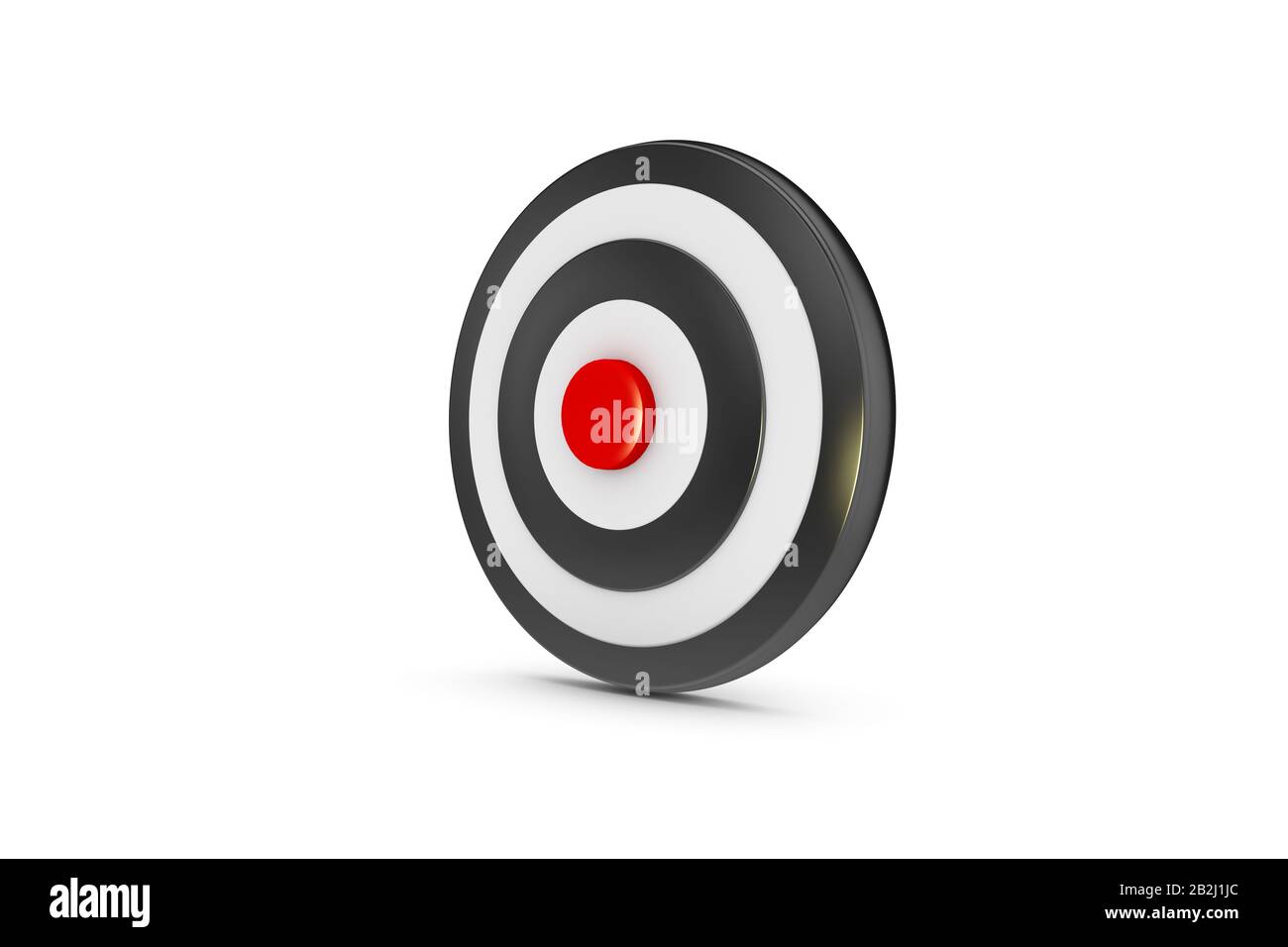 3d rendering of middle red target, isolated on white background Stock ...