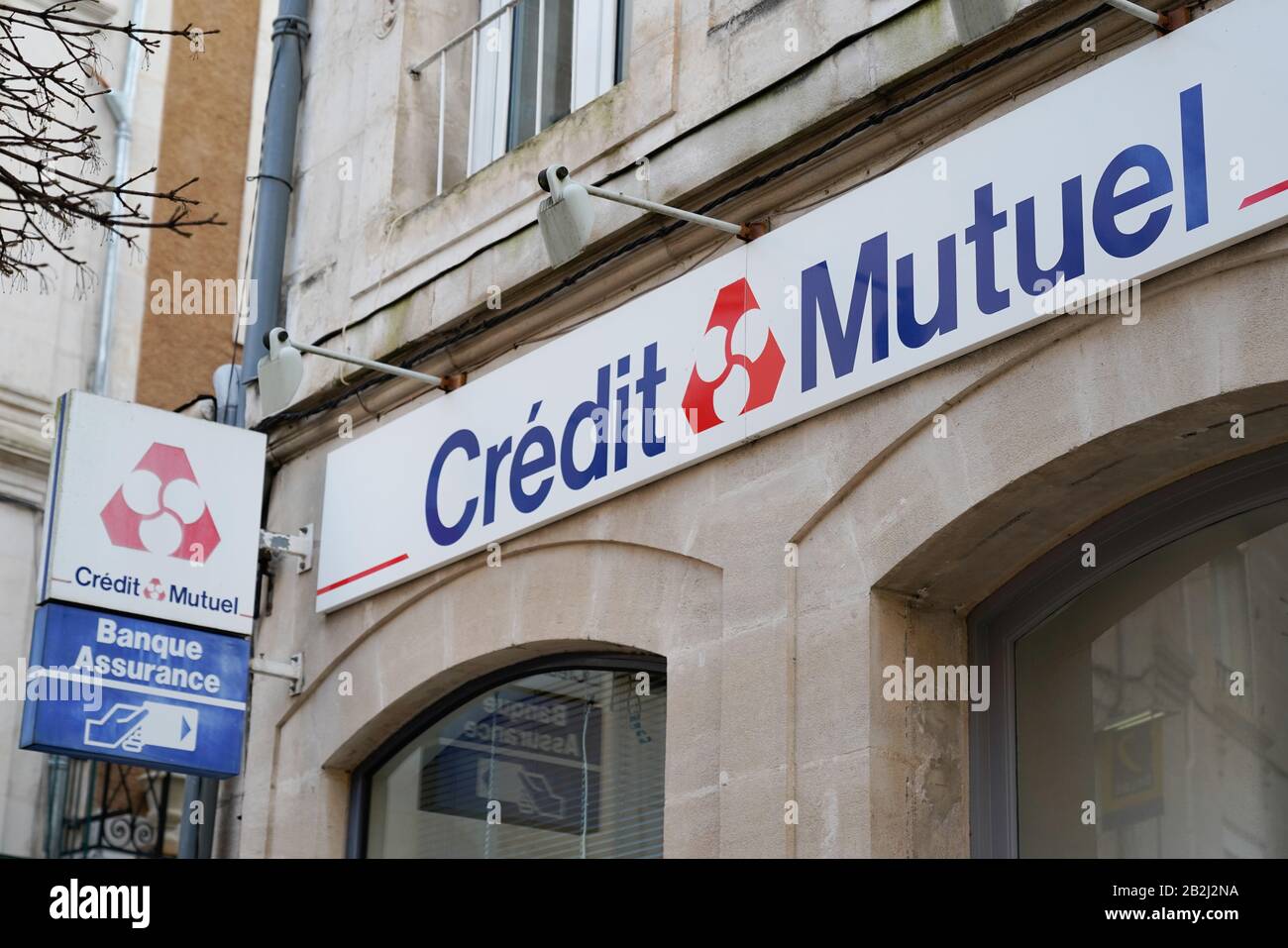 Bordeaux , Aquitaine / France - 01 15 2020 : credit mutuel french sign ...