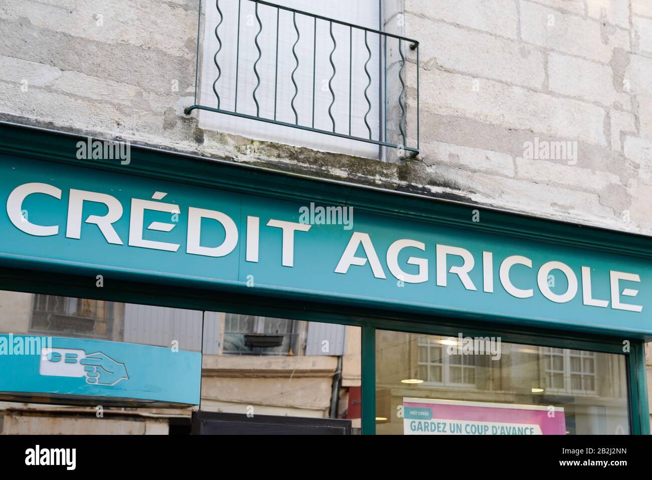 Bordeaux , Aquitaine / France - 01 22 2020 : credit agricole logo sign ...