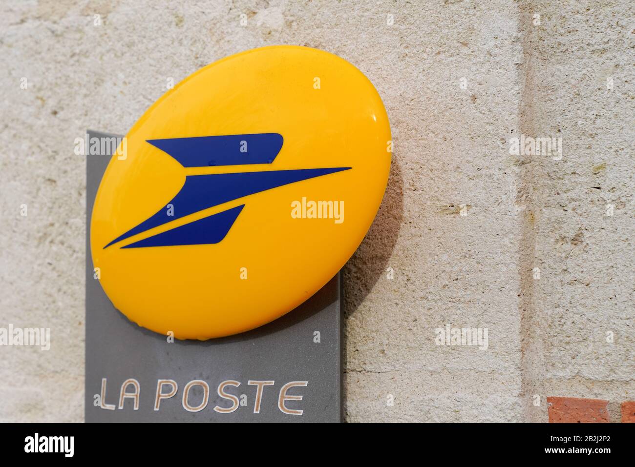 Bordeaux , Aquitaine / France - 01 15 2020 : la poste yellow french ...