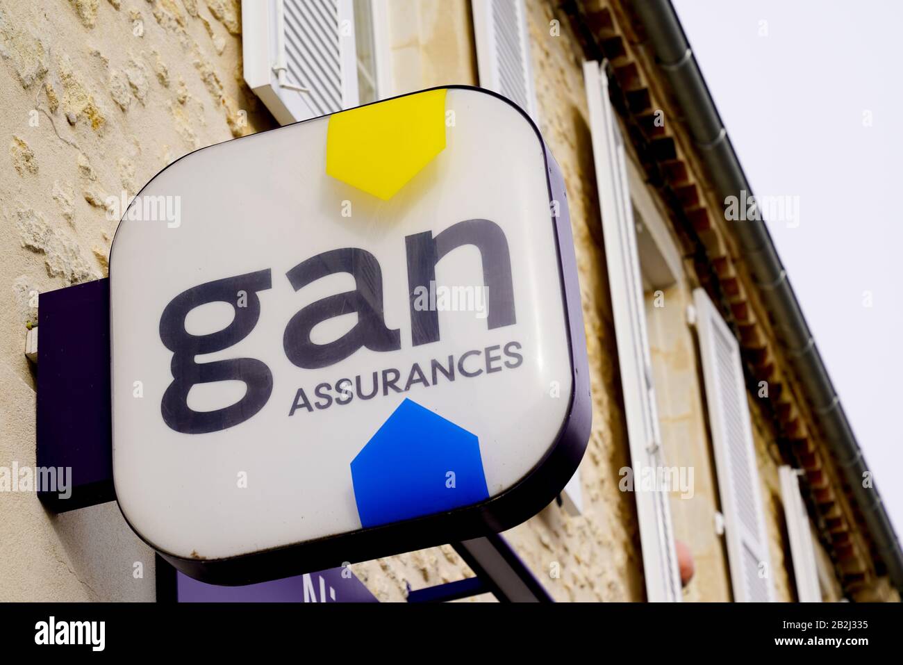 Bordeaux , Aquitaine / France - 01 22 2020 : Gan insurance sign logo on ...
