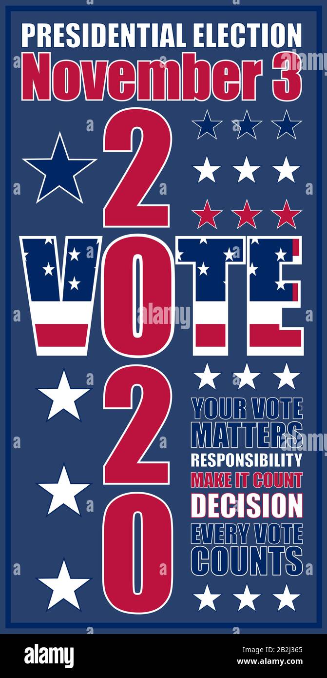Vector illustration on the 2020 presidential election in the United ...