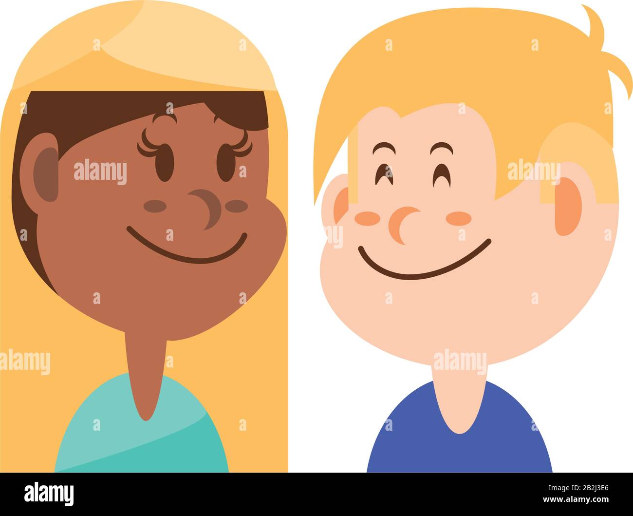 children smiling on white background vector illustration design Stock ...