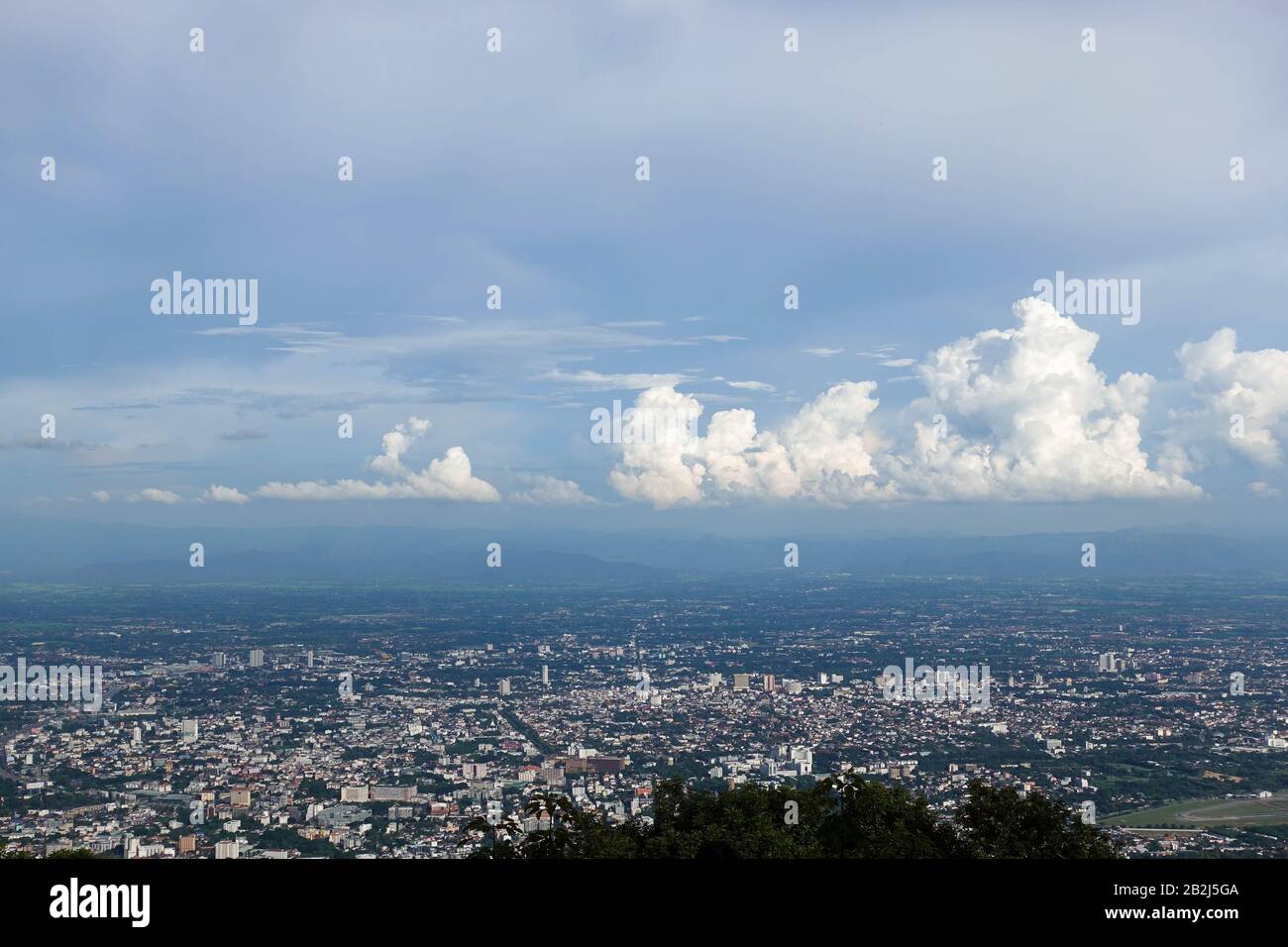 Chiang Mai downtown seen from Suthep mountain Stock Photo - Alamy