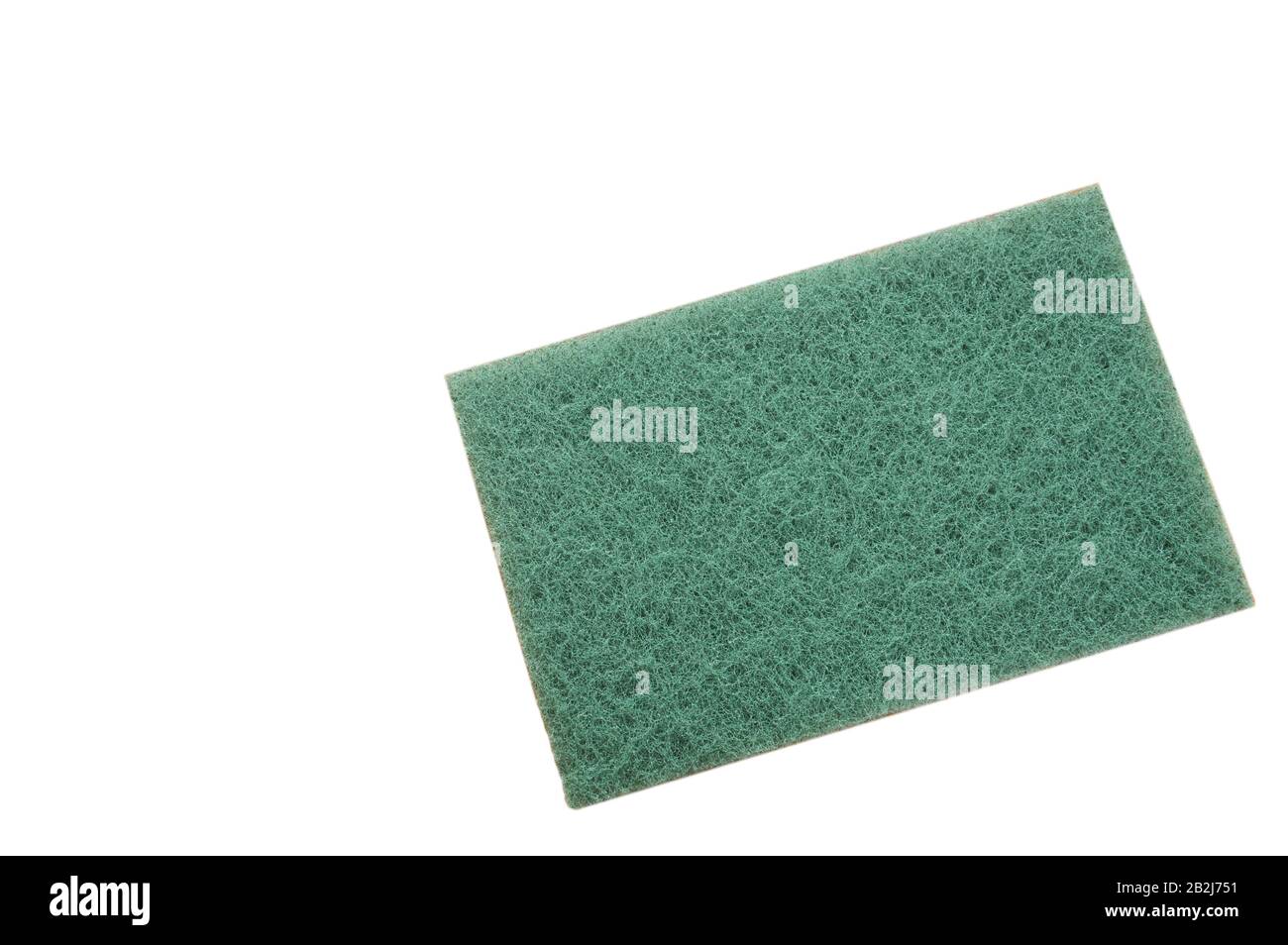 green scrub sponge for clean up on white background Stock Photo - Alamy