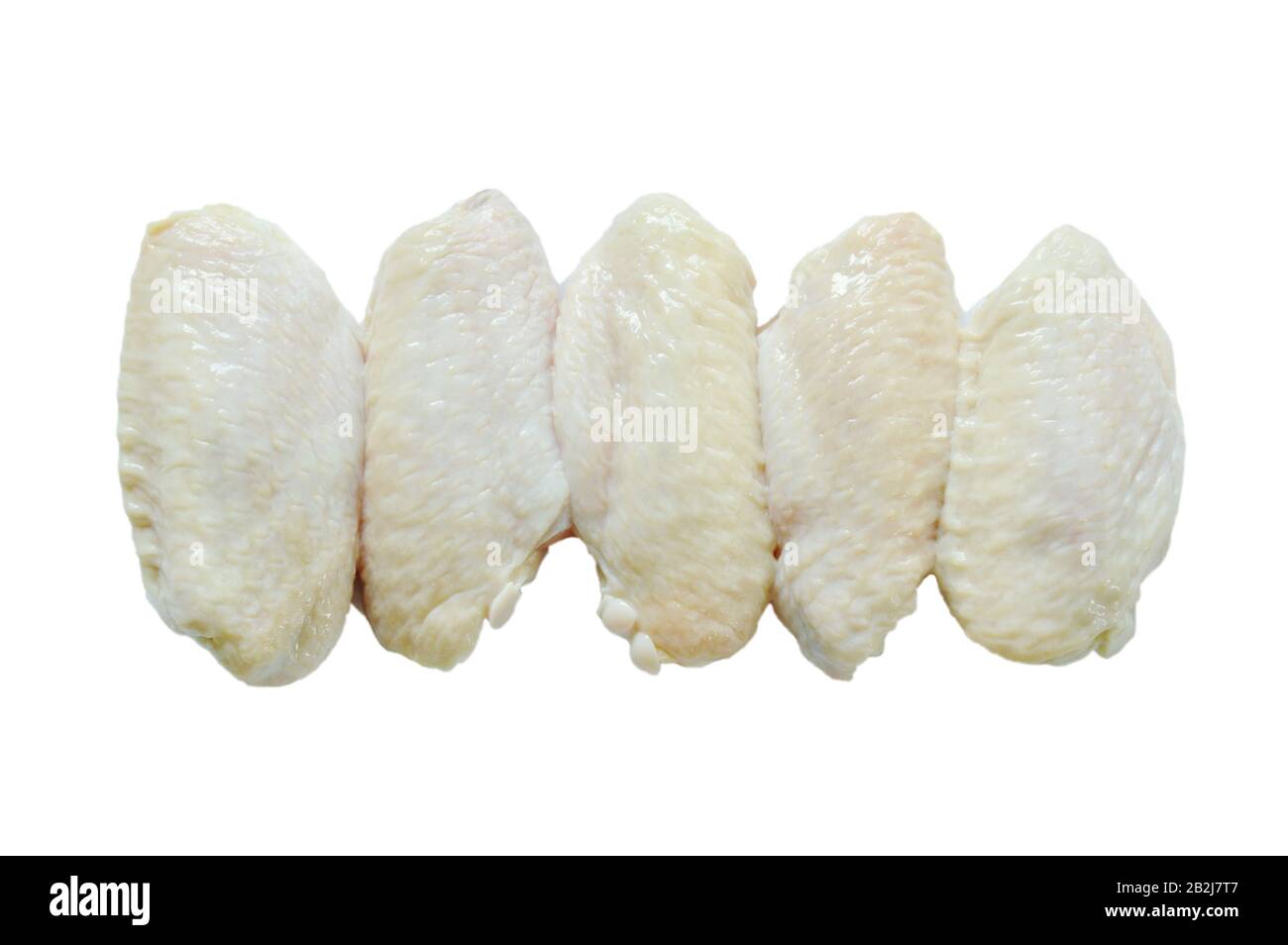 fresh chicken wing raw food on white background Stock Photo - Alamy