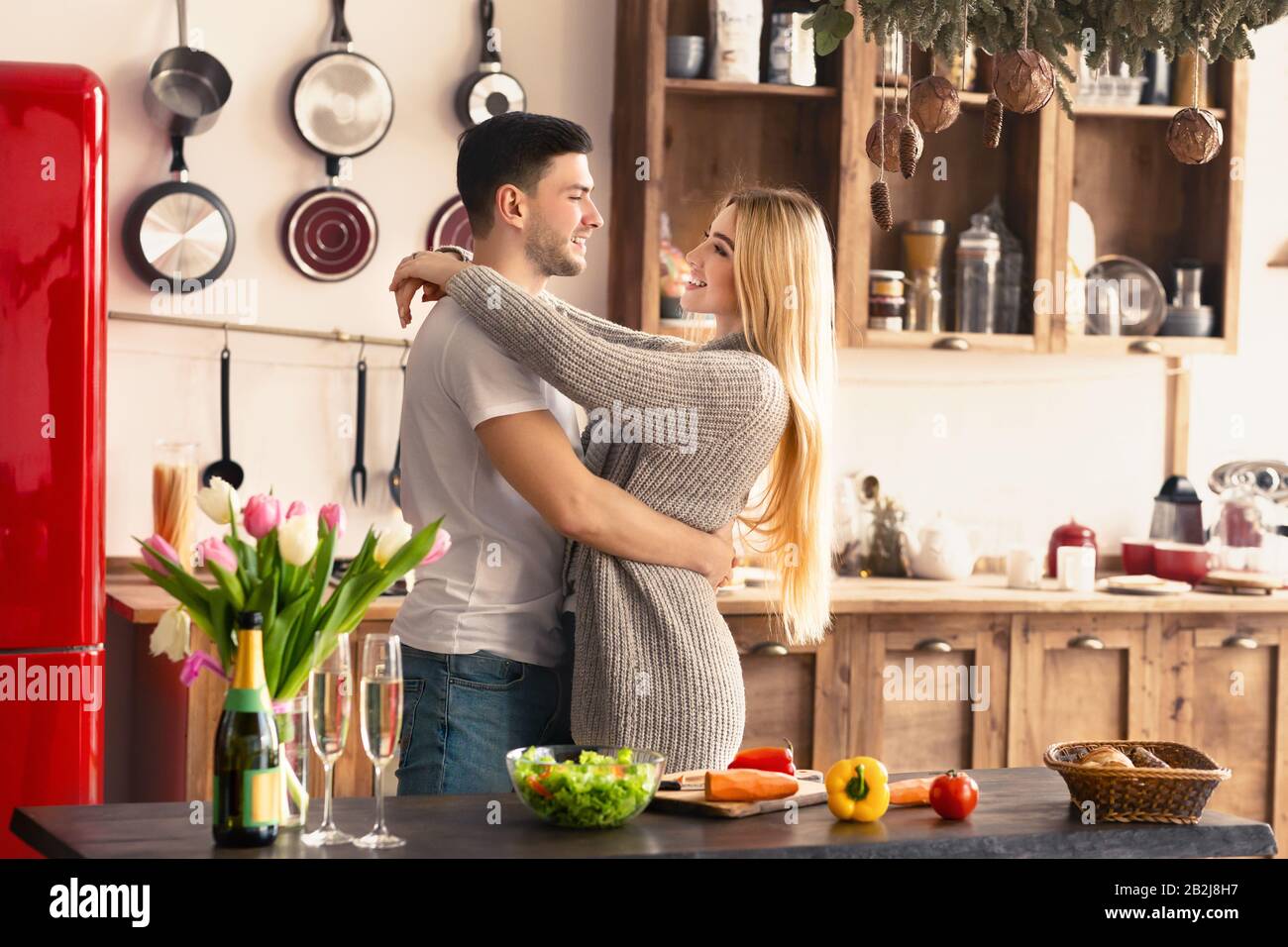 Caucasian family happy cooking breakfast hi-res stock photography and ...