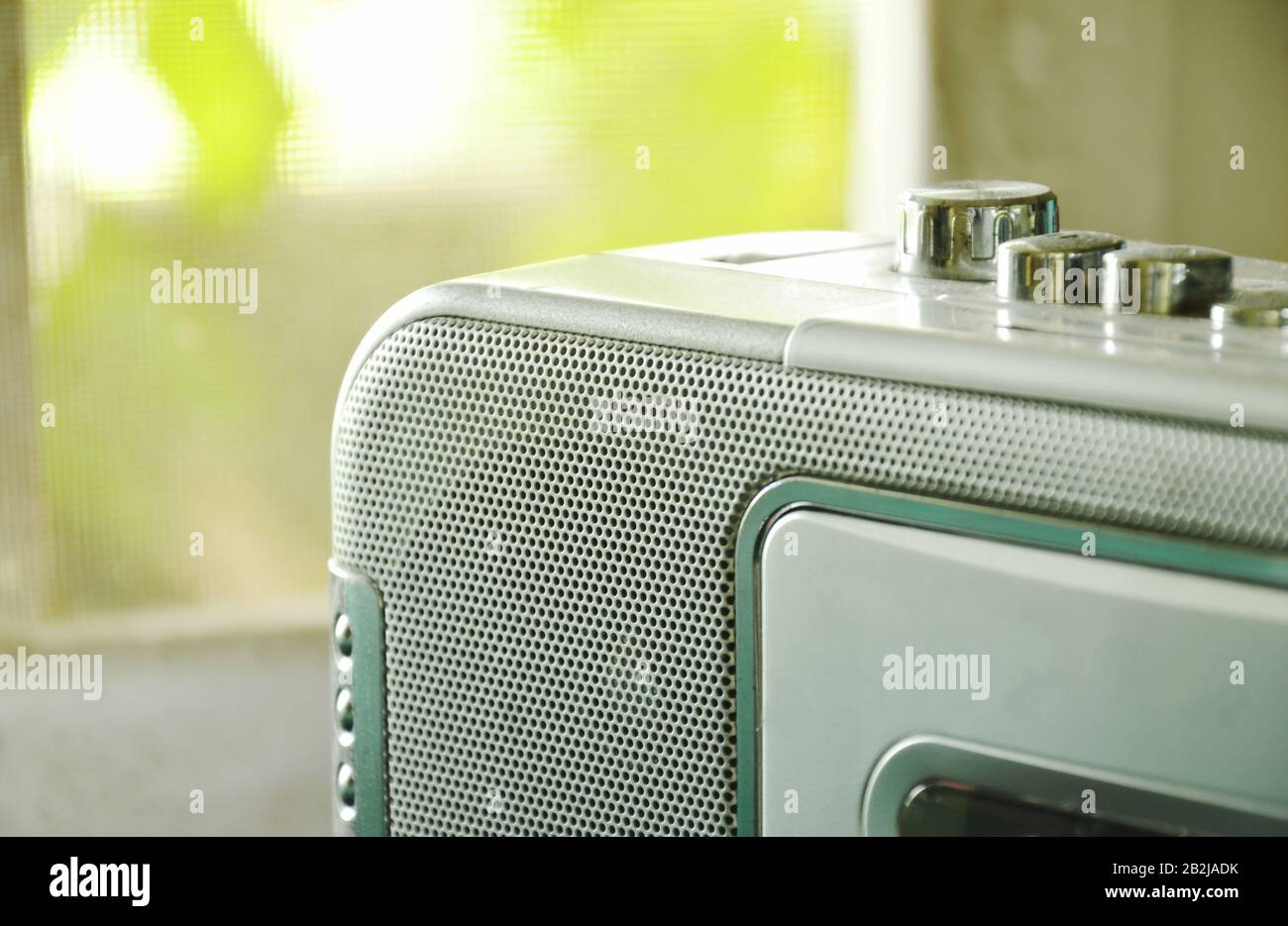 radio cassette tape recorder near window in house Stock Photo - Alamy