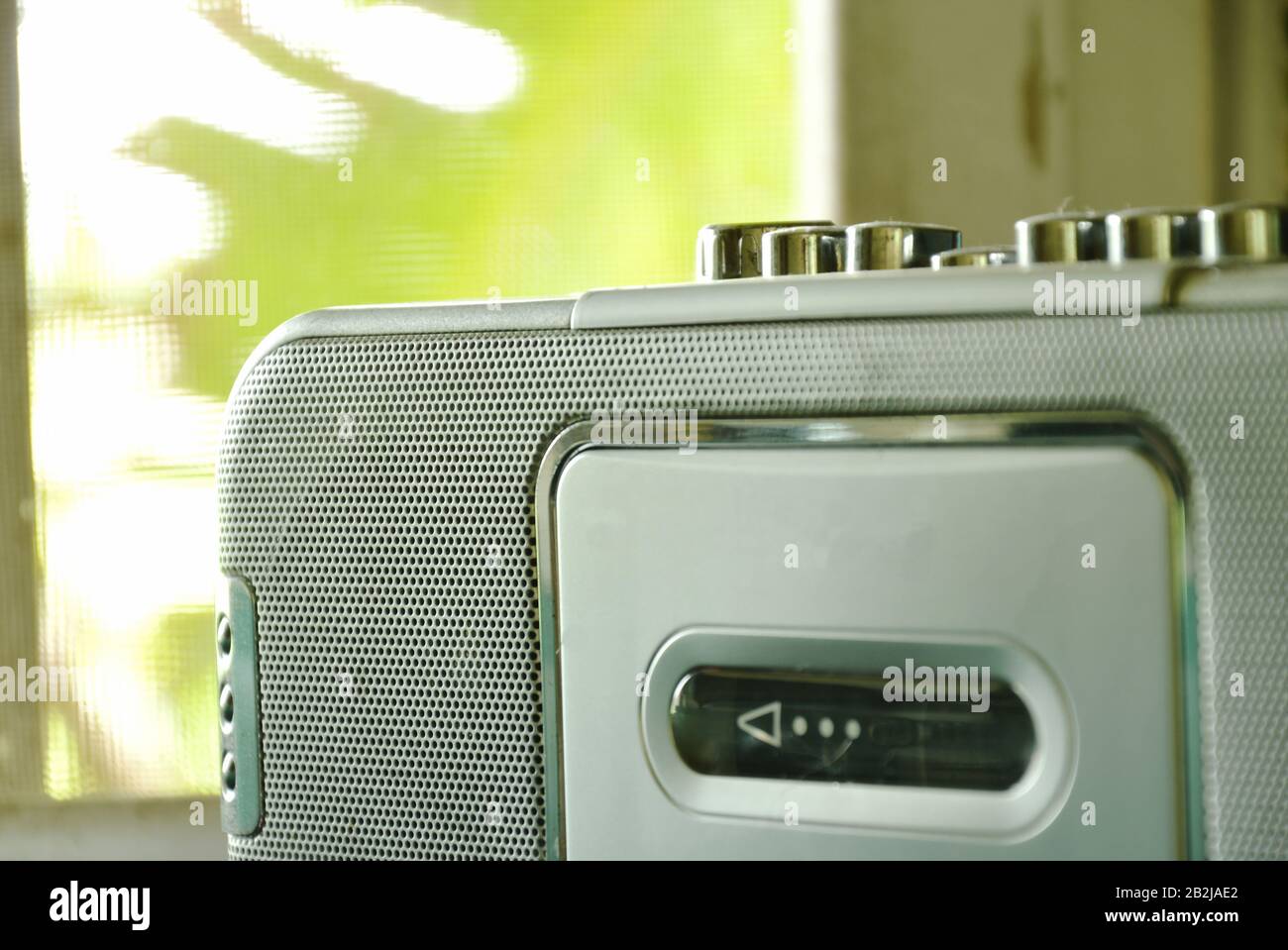 radio cassette tape recorder near window in house Stock Photo - Alamy