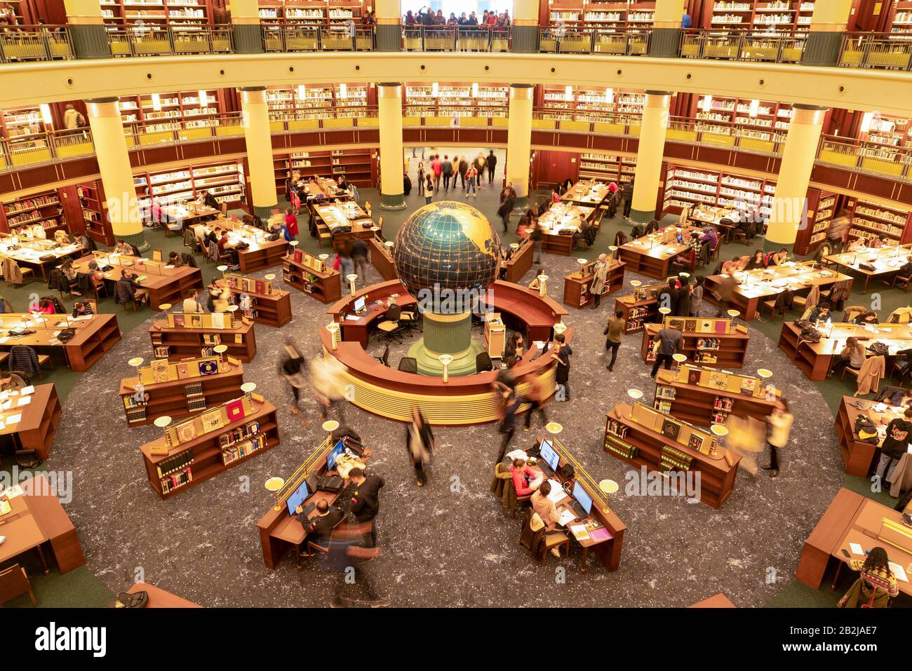 Ankara/Turkey - February 29 2020: Interior view of Nation Library ...