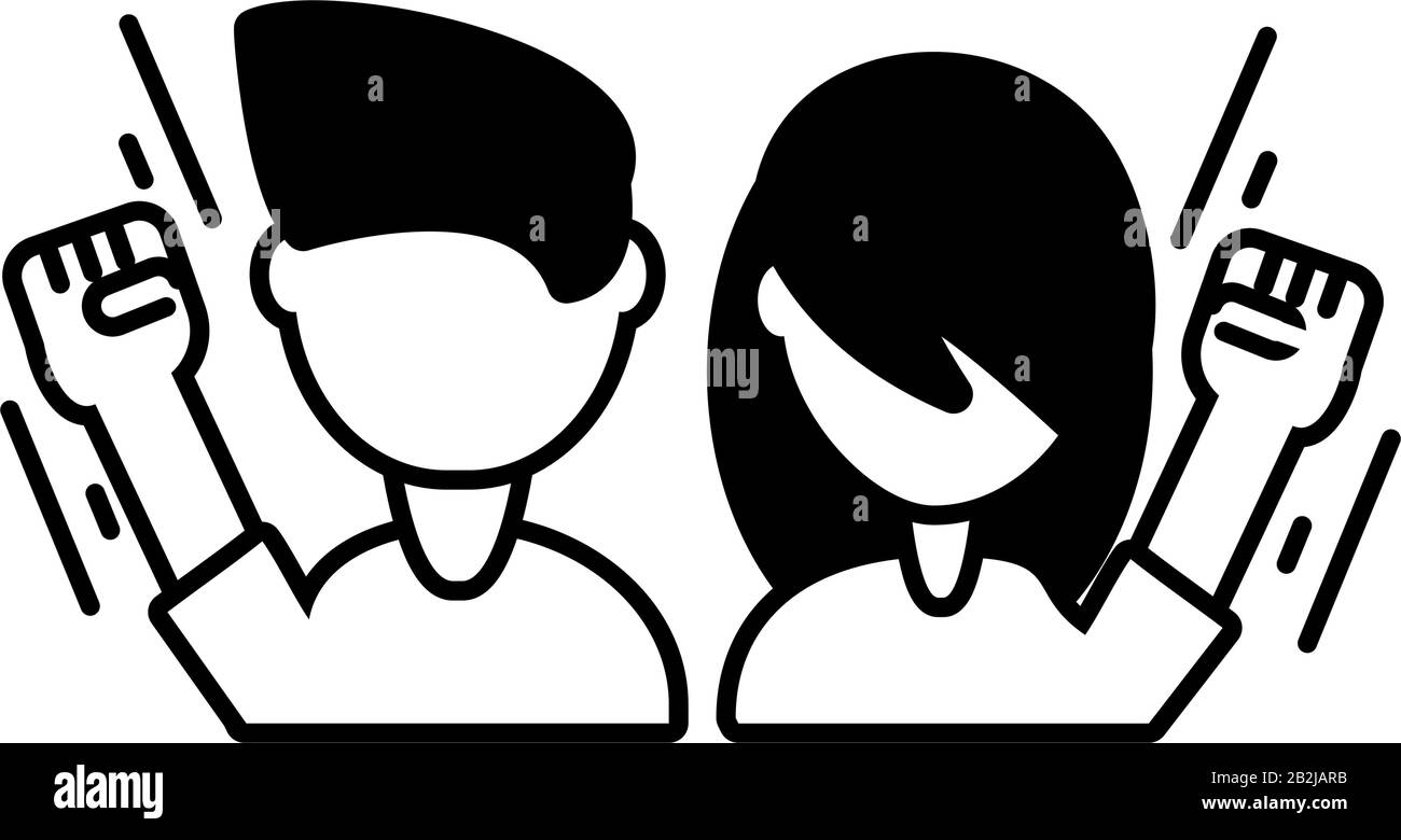 people protesting on a white background vector illustration design ...