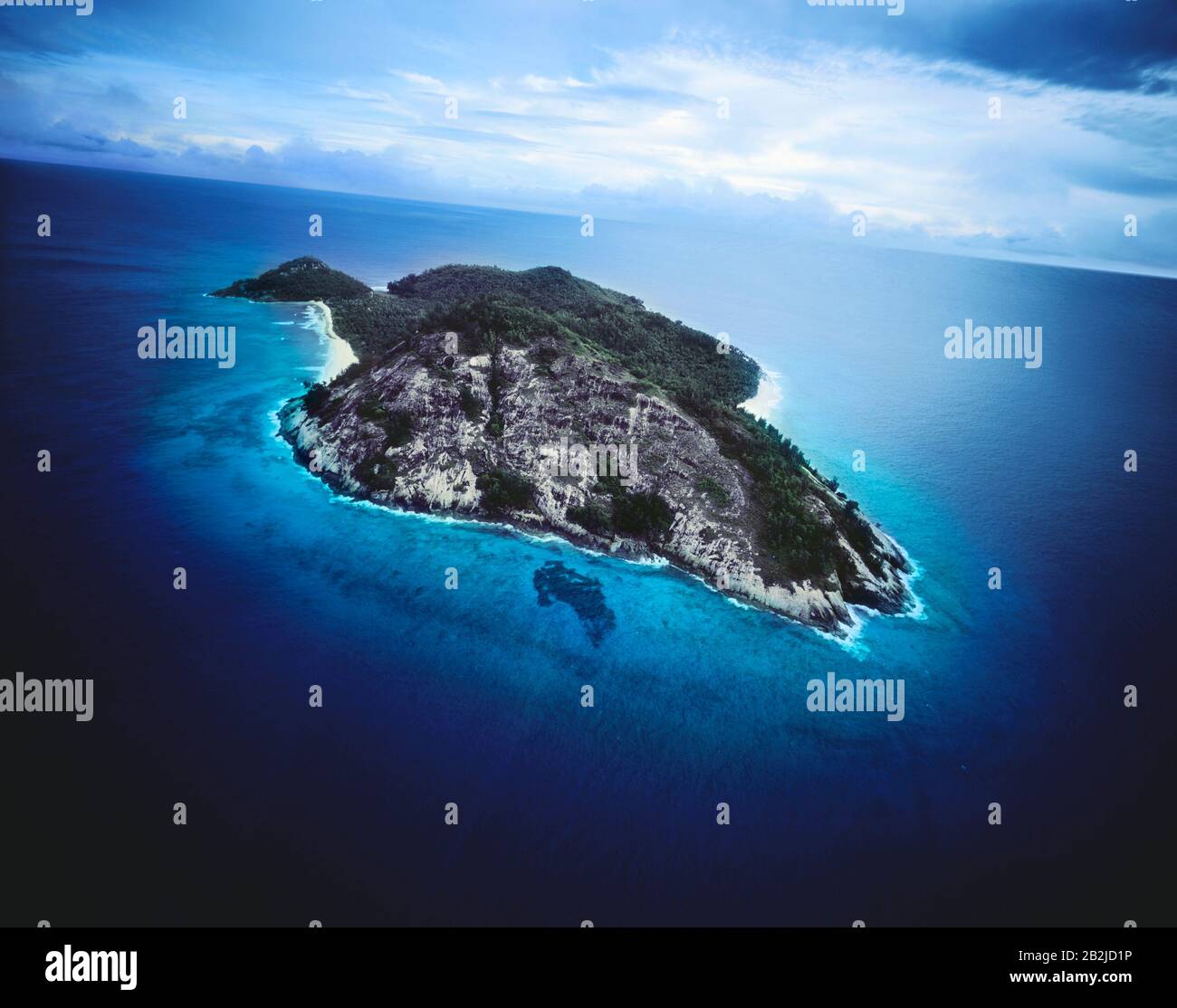 Aerial View of a Small Island Stock Photo - Alamy