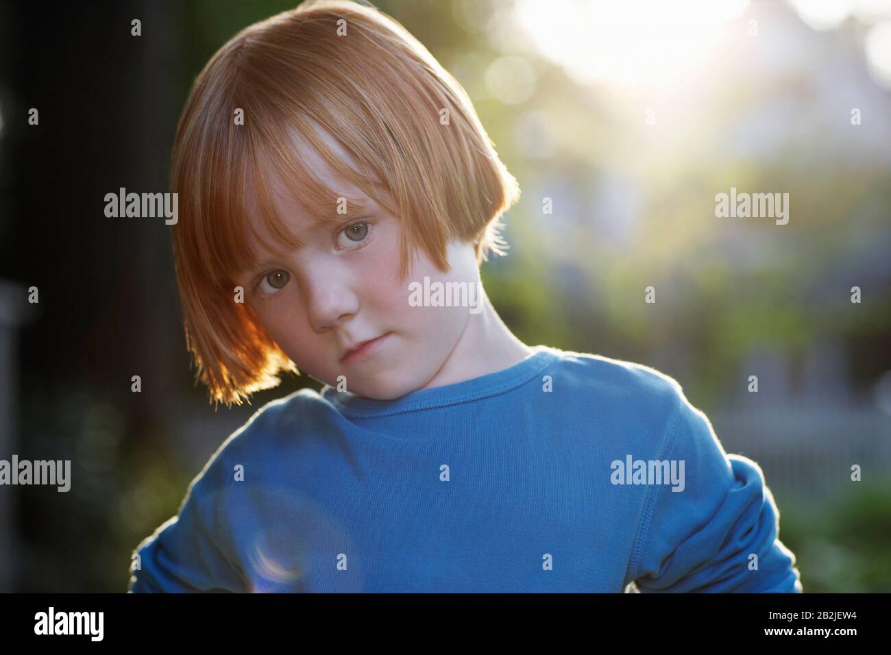 Portrait of girl (5-6) outdoors Stock Photo - Alamy