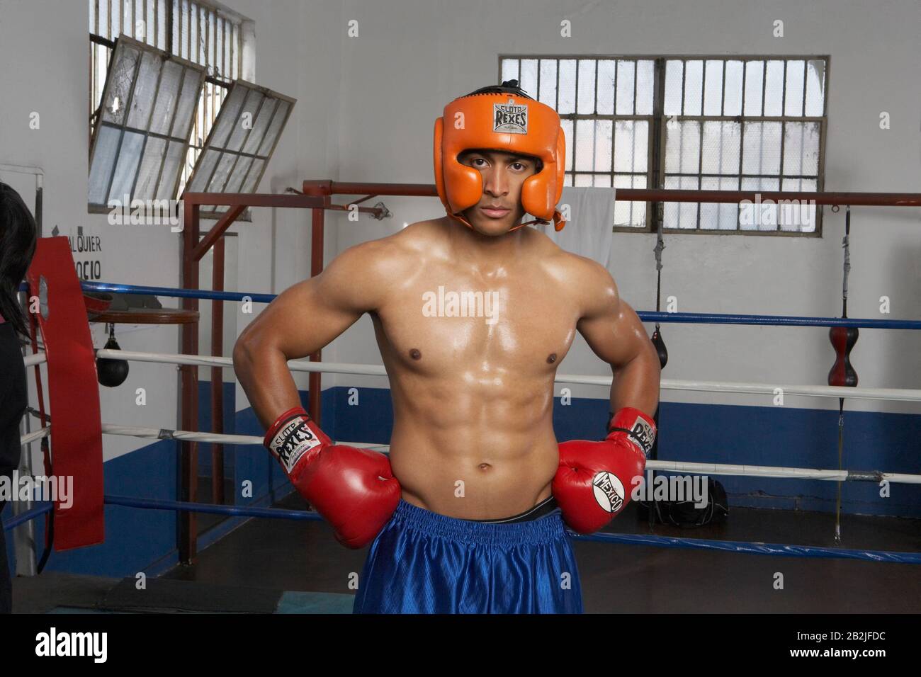 Portrait of man in boxing ring Stock Photo - Alamy