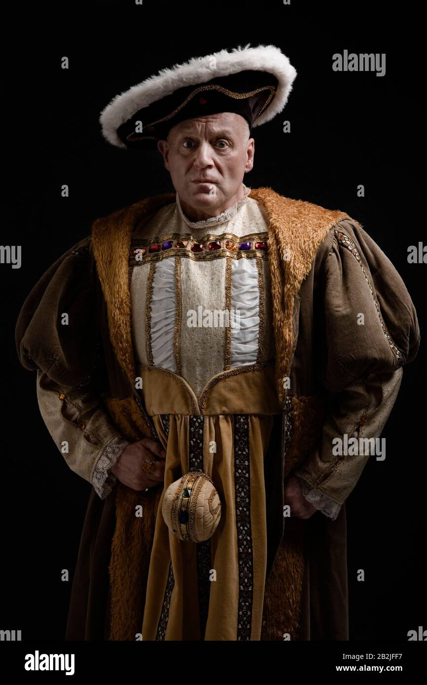 Portrait of King Henry VIII in historical costume Stock Photo - Alamy