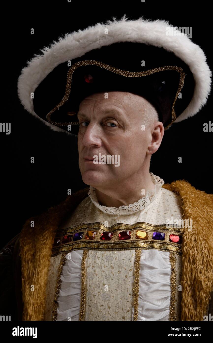 Portrait of King Henry VIII in historical costume Stock Photo - Alamy