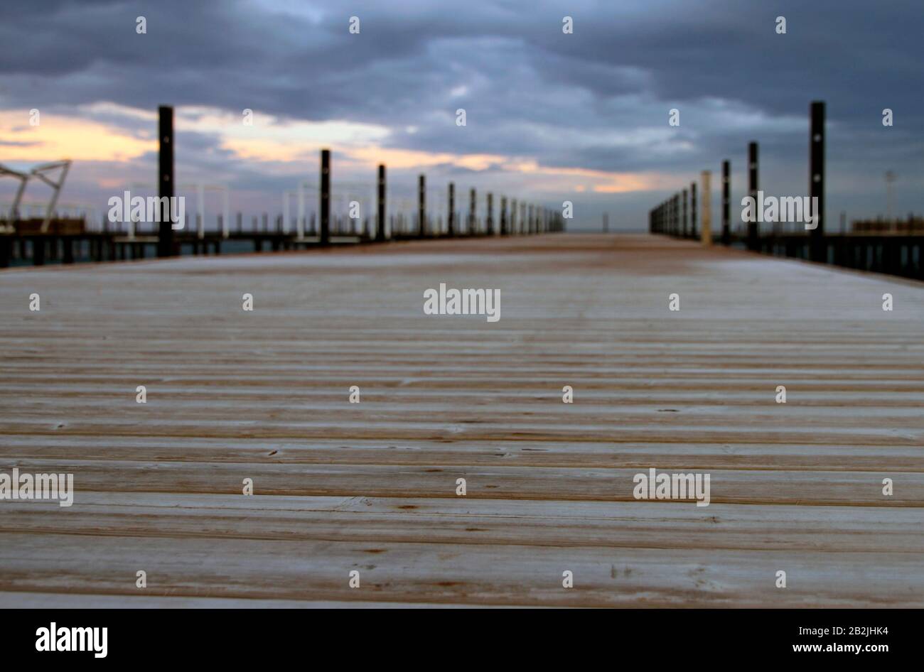 Sunrise in cyprus on the pier hi-res stock photography and images - Alamy