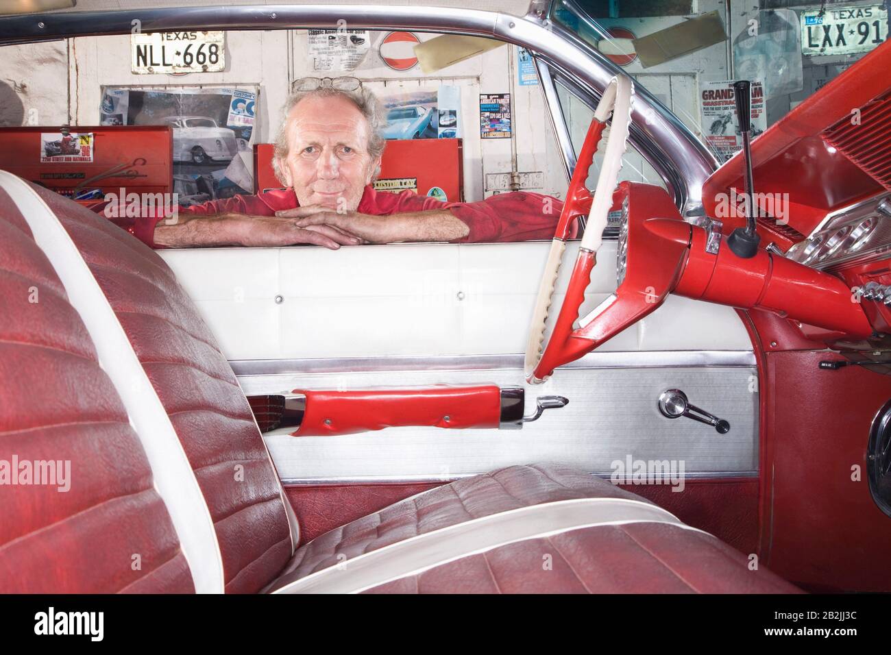 Interior of Restored 1961 Chevrolet Impala Stock Photo - Alamy