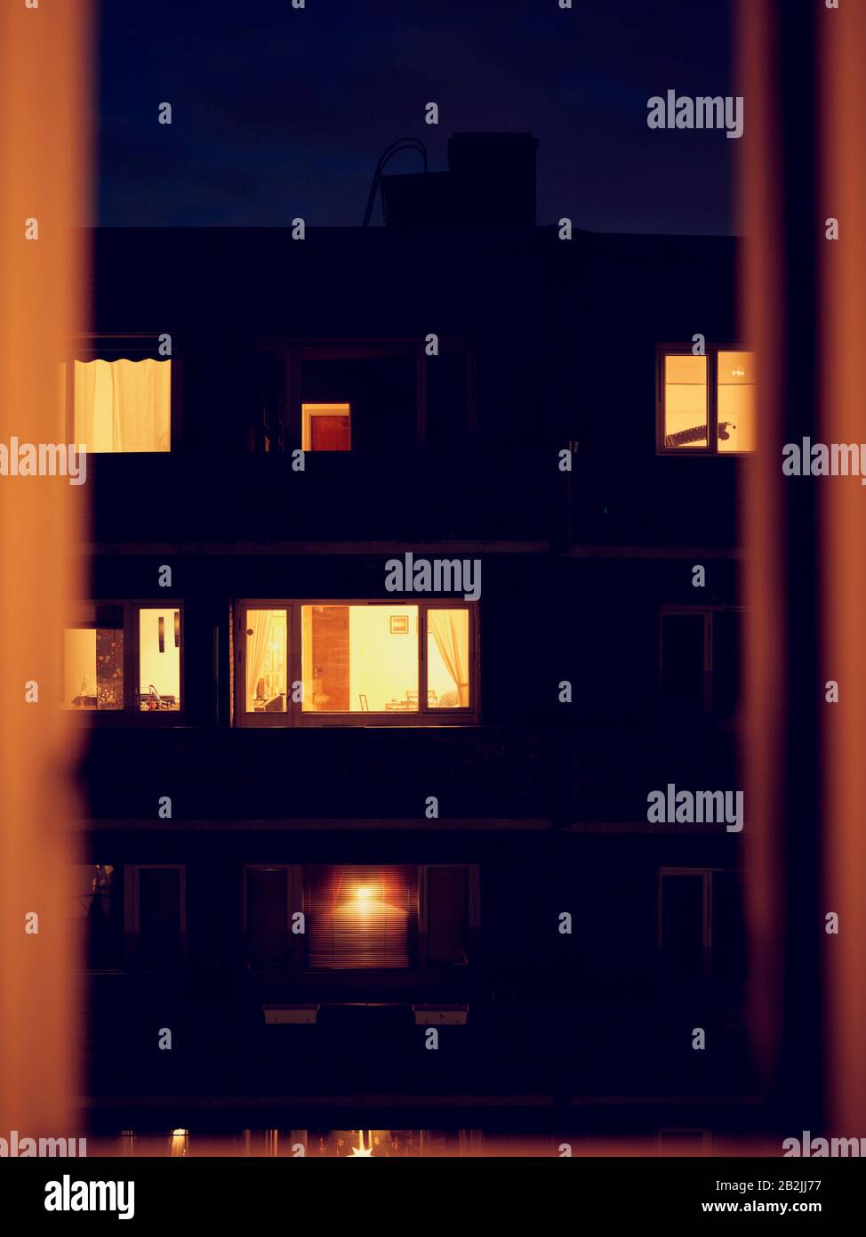 Interior exterior flats hi-res stock photography and images - Alamy