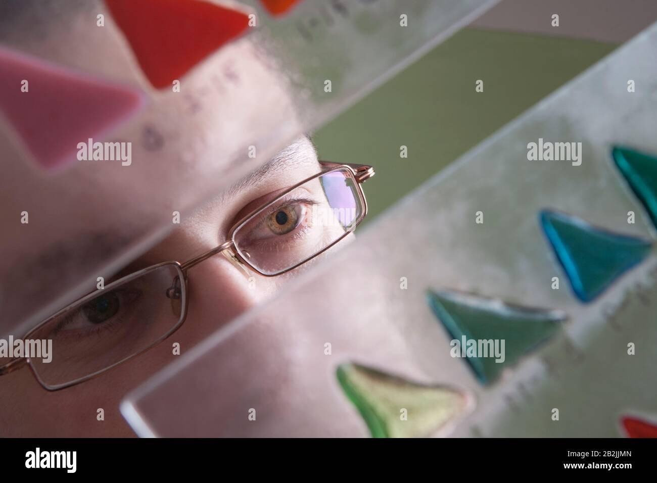 Craftsman makes a visual selection Stock Photo - Alamy