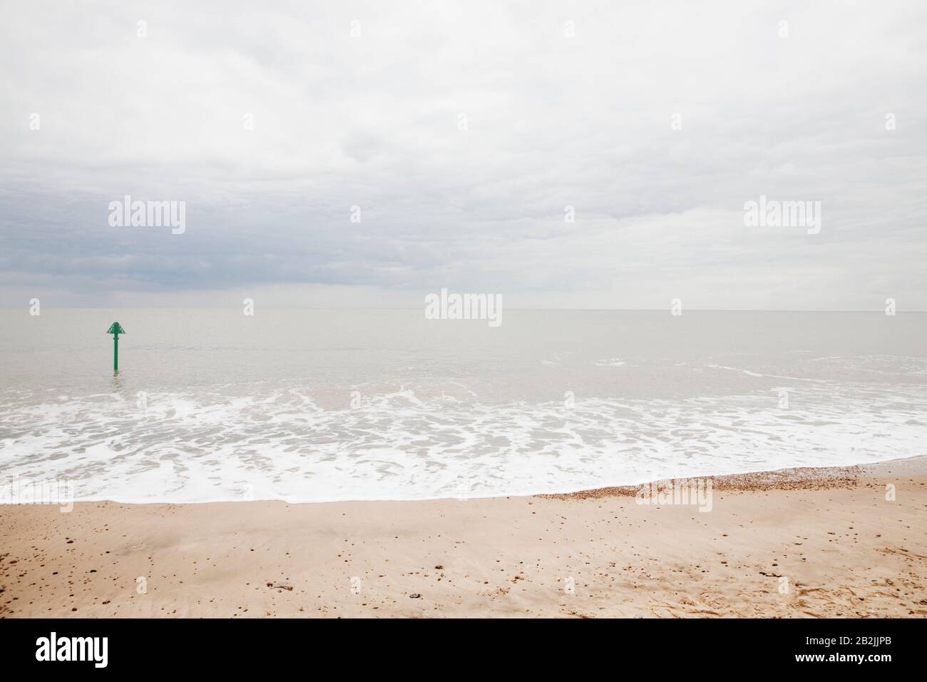 Tide marker at sea Stock Photo - Alamy