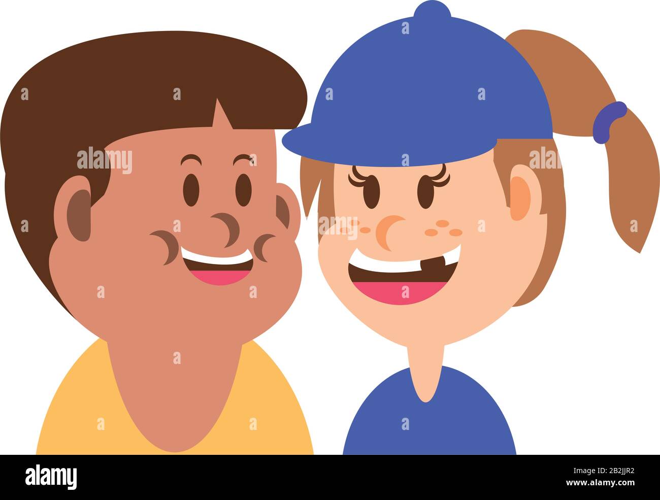 children smiling on white background vector illustration design Stock ...