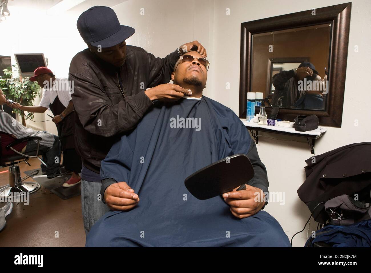 A man in the barbers Stock Photo - Alamy