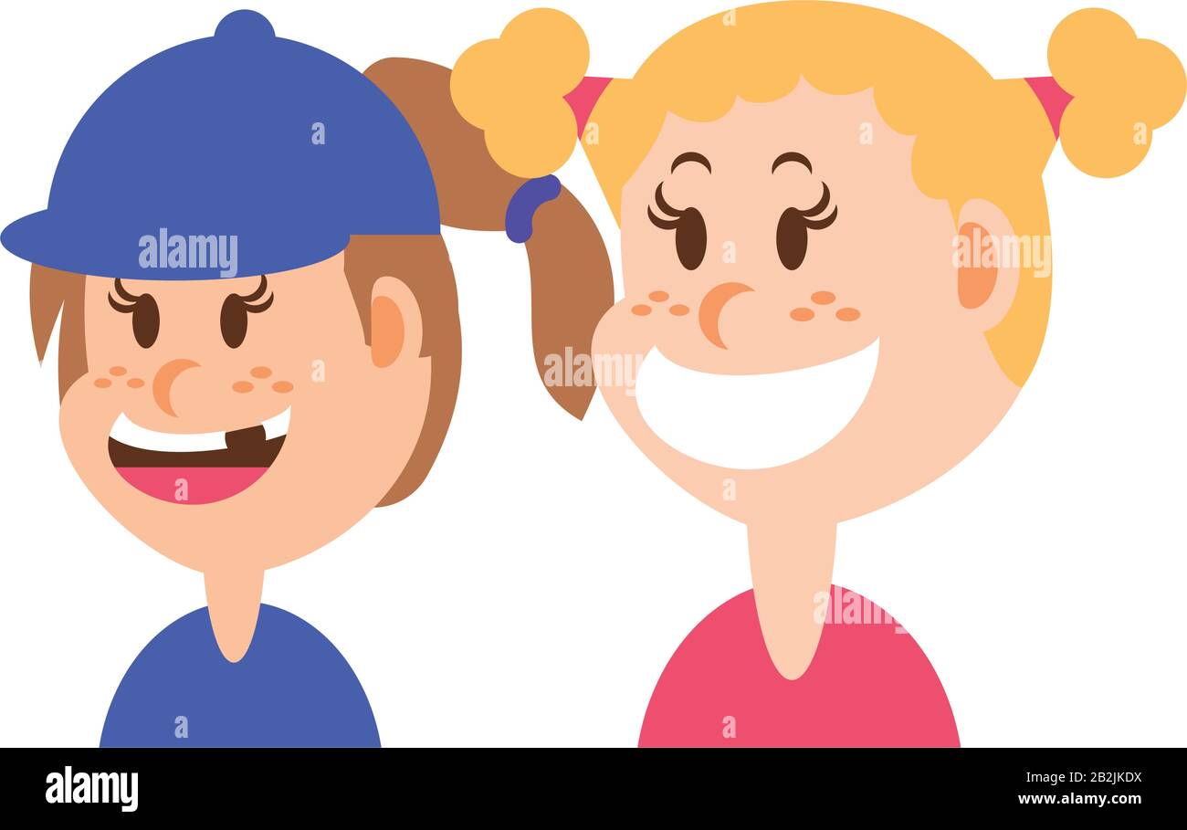 children smiling on white background vector illustration design Stock ...