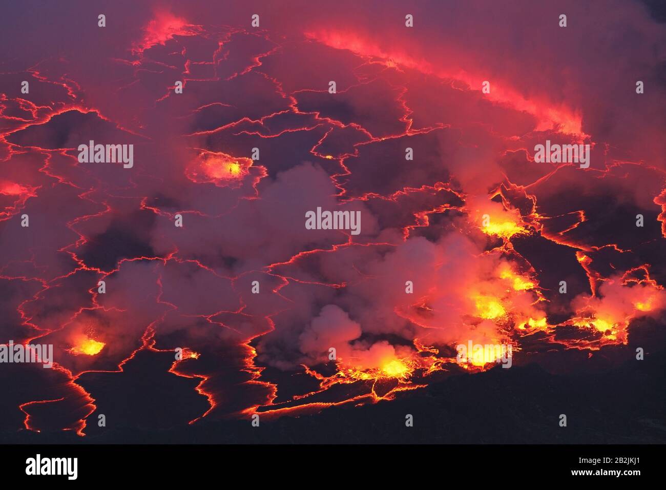 Nyiragongo Volcano Lava Lake Congo Stock Photo - Alamy
