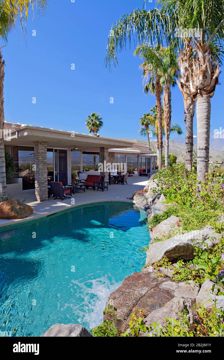 View of luxury manor house with swimming pool Stock Photo - Alamy