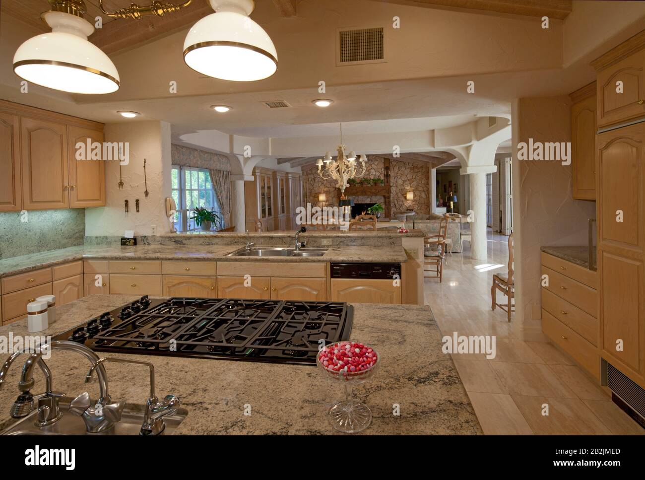 Modern kitchen in luxury villa Stock Photo - Alamy